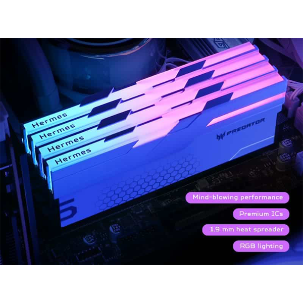 Memoria RAM DDR5 PREDATOR HERMES 64GB 6400 MT/s Kit 2 X 32 BLACK – PCMIG